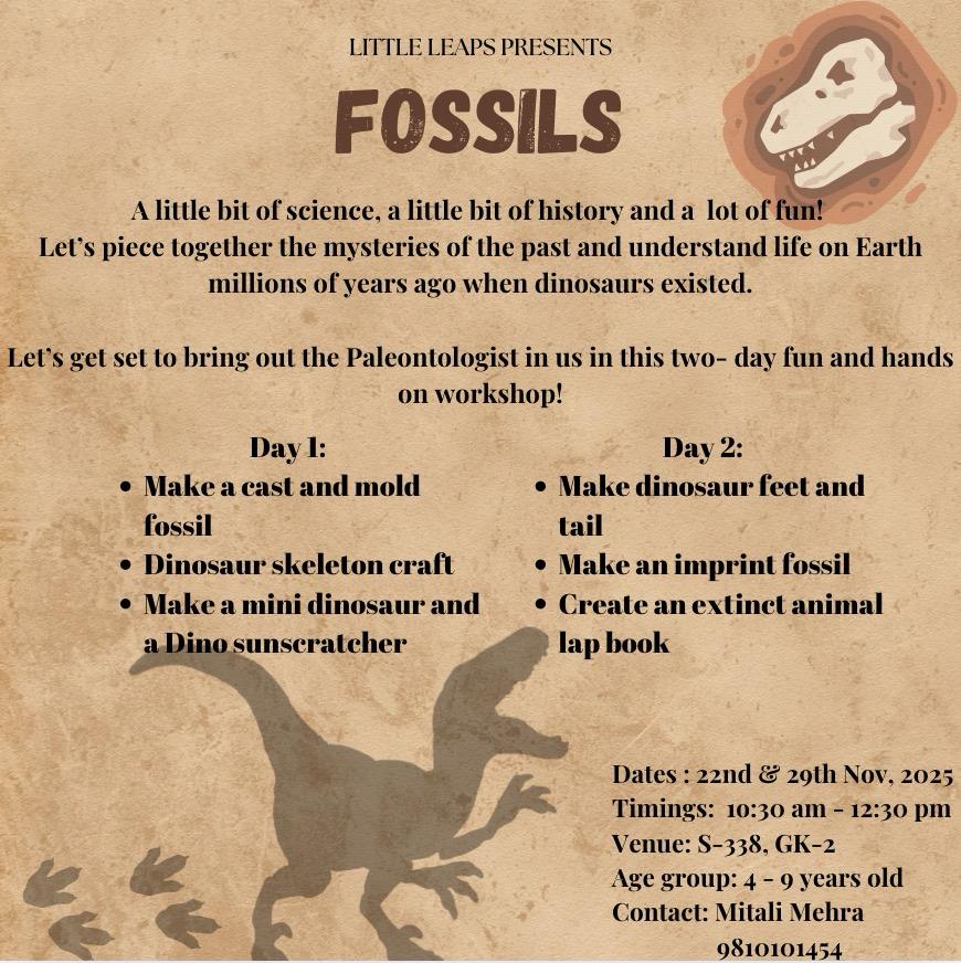 Little Leaps-Fossils Workshop in Greater Kailash